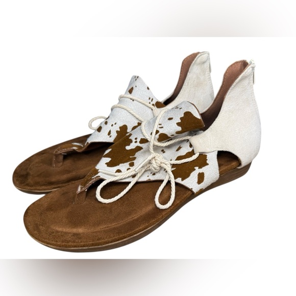 Pierre Dumas | Shoes | Pierre Dumas Kori Cow Print Sandals | Poshmark